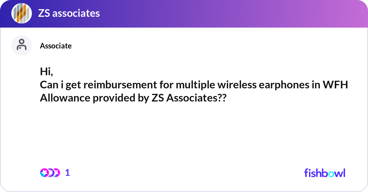 Hi, Can i get reimbursement for multiple wireless ... | Fishbowl