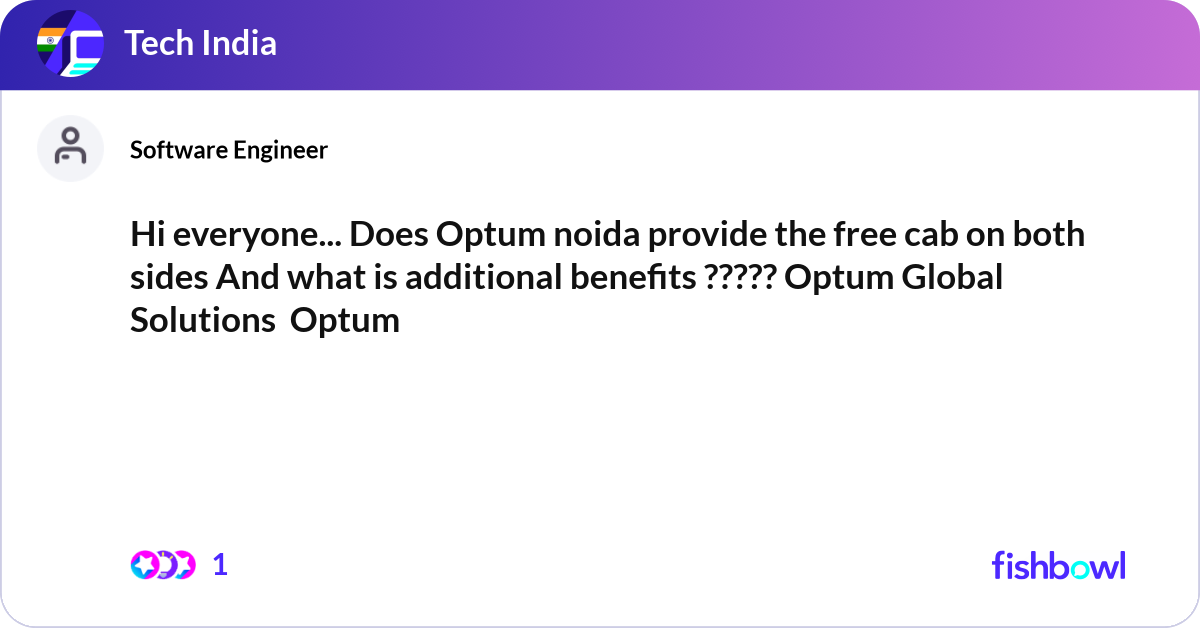 Hi everyone... Does Optum noida provide the free c... | Fishbowl