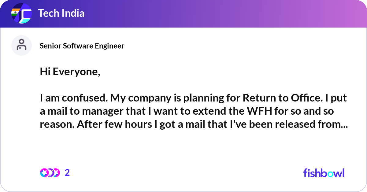 Hi Everyone, I am confused. My company is plannin... | Fishbowl