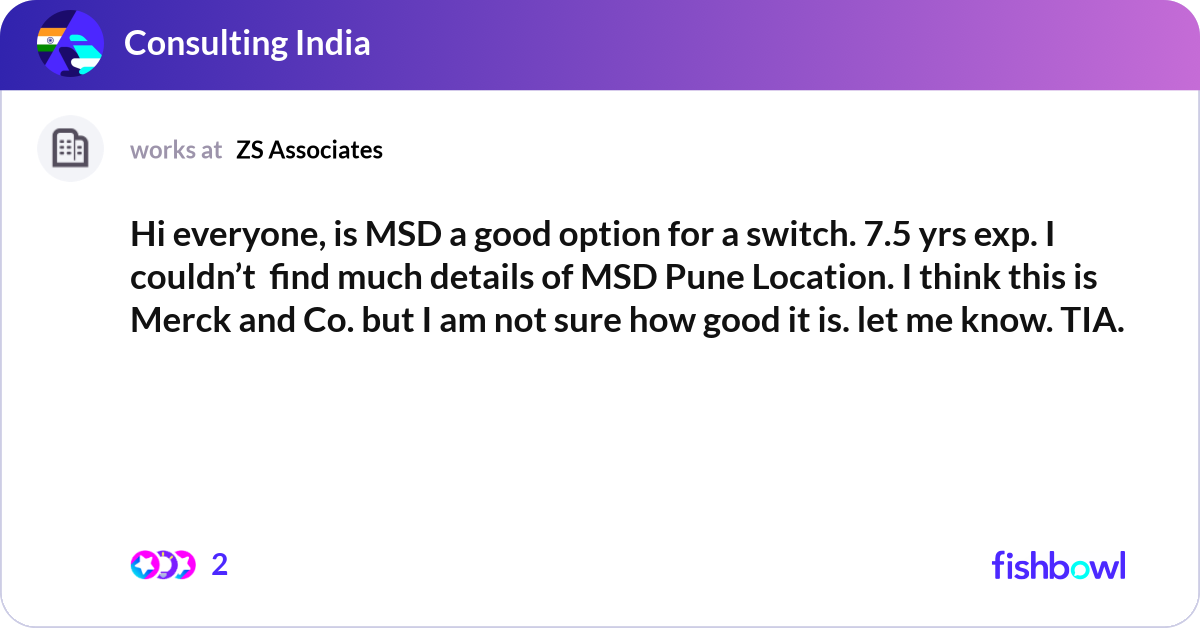 Hi everyone, is MSD a good option for a switch. 7.... | Fishbowl