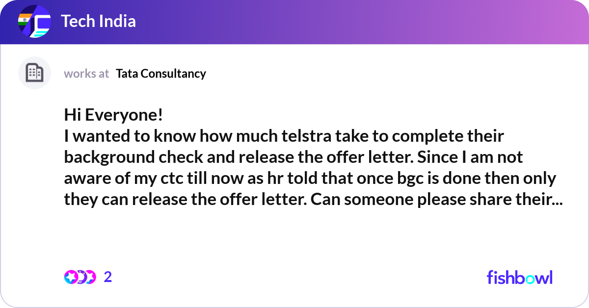 Hi Everyone! I wanted to know how much telstra tak... | Fishbowl