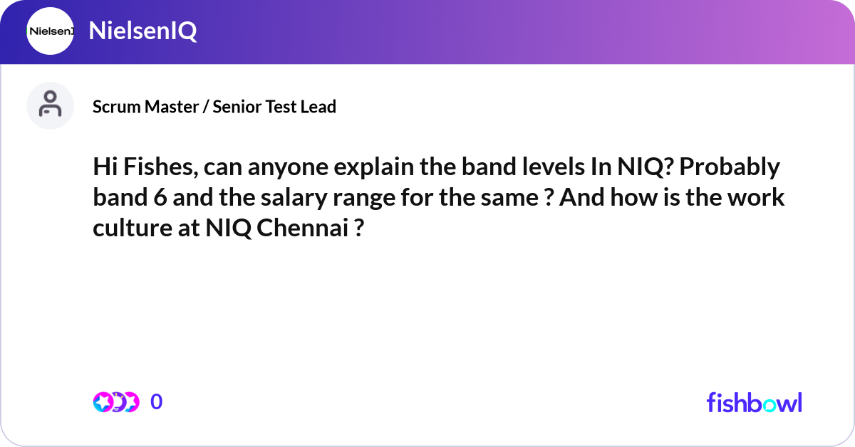 Hi Fishes, can anyone explain the band levels In N... | Fishbowl