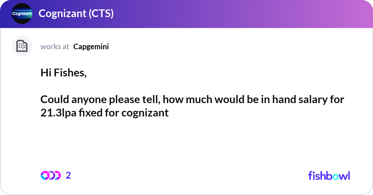 Hi Fishes, Could anyone please tell, how much wou... | Fishbowl