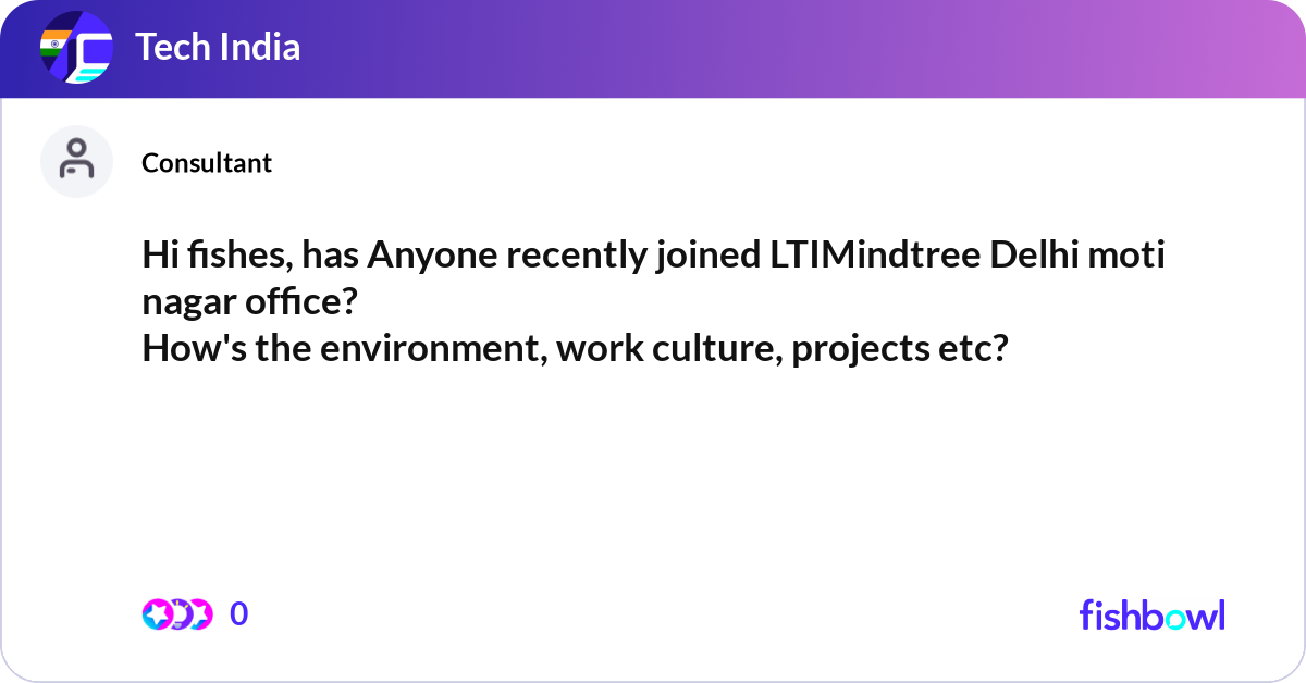 Hi fishes, has Anyone recently joined LTIMindtree ... | Fishbowl