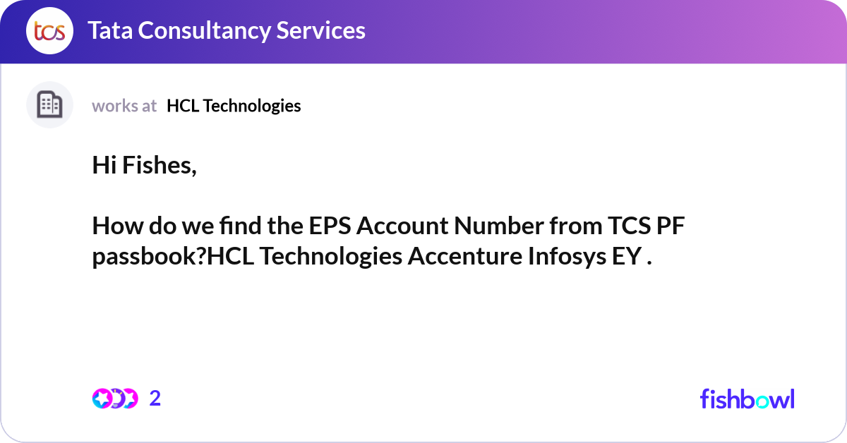 Hi Fishes, How do we find the EPS Account Number ... | Fishbowl