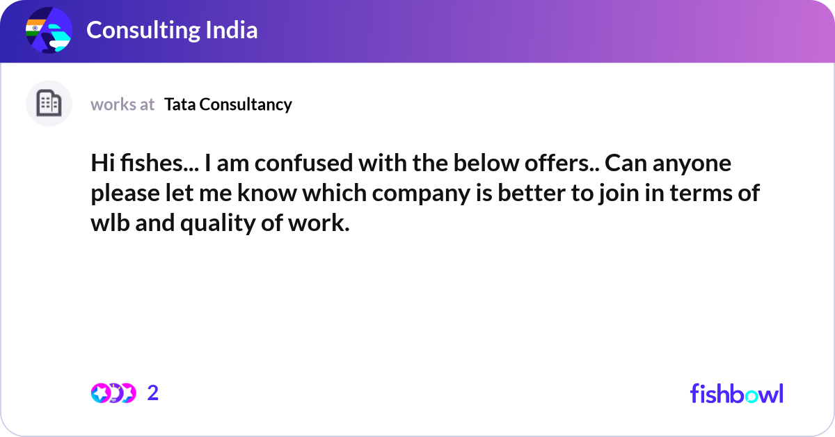 Hi fishes... I am confused with the below offers..... | Fishbowl