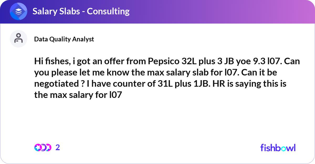 Hi fishes, i got an offer from Pepsico 32L plus 3 ... | Fishbowl