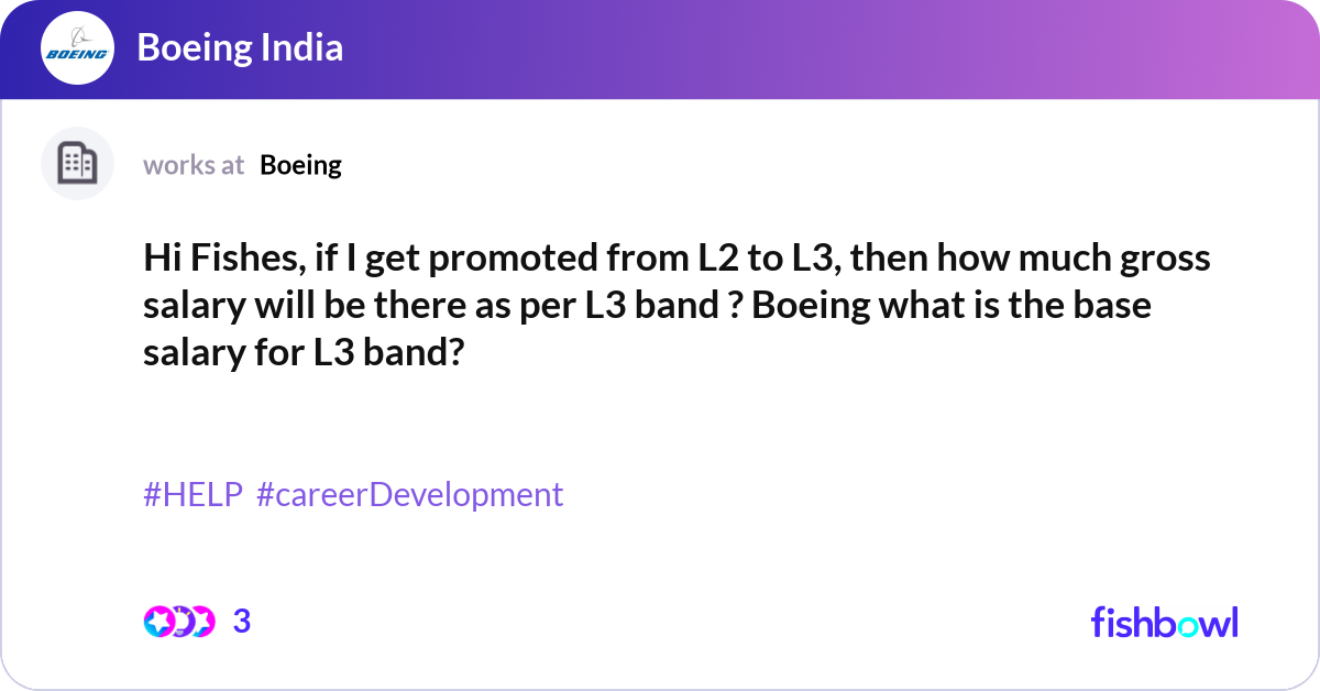 Hi Fishes, if I get promoted from L2 to L3, then h... | Fishbowl