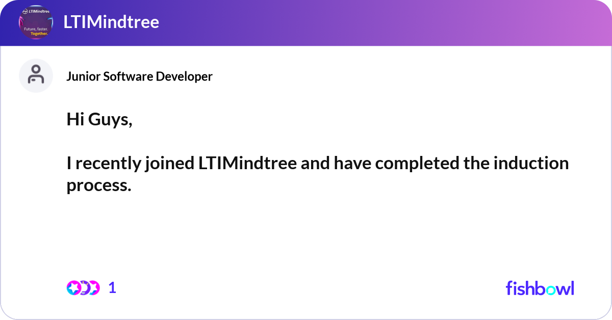 Hi Guys, I recently joined LTIMindtree and have c... | Fishbowl