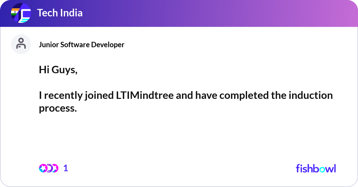 Hi Guys, I recently joined LTIMindtree and have c... | Fishbowl