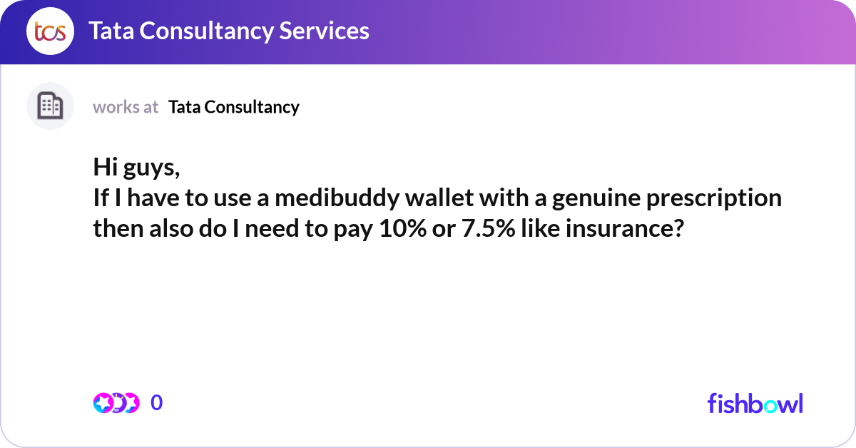 Hi guys, If I have to use a medibuddy wallet with ... | Fishbowl