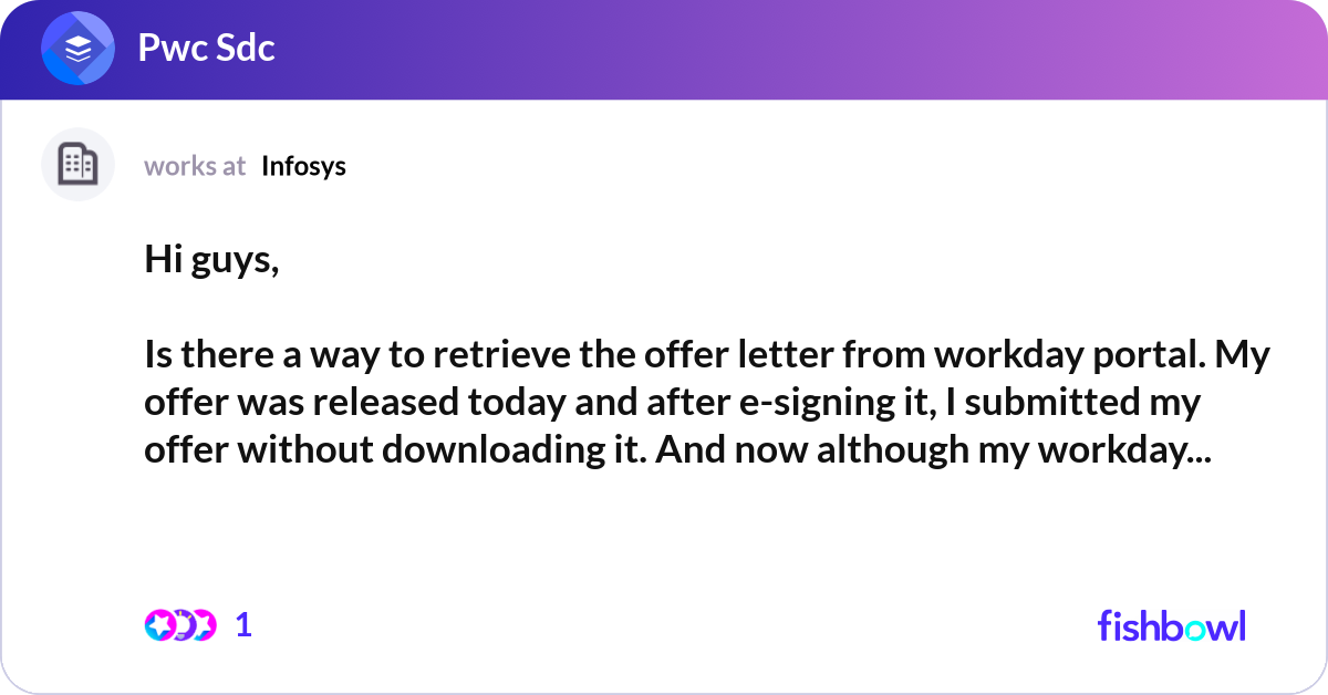 Hi guys, Is there a way to retrieve the offer let... | Fishbowl