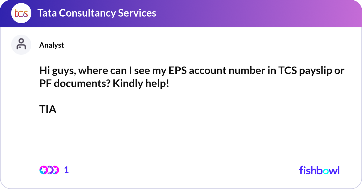 Hi guys, where can I see my EPS account number in ... | Fishbowl