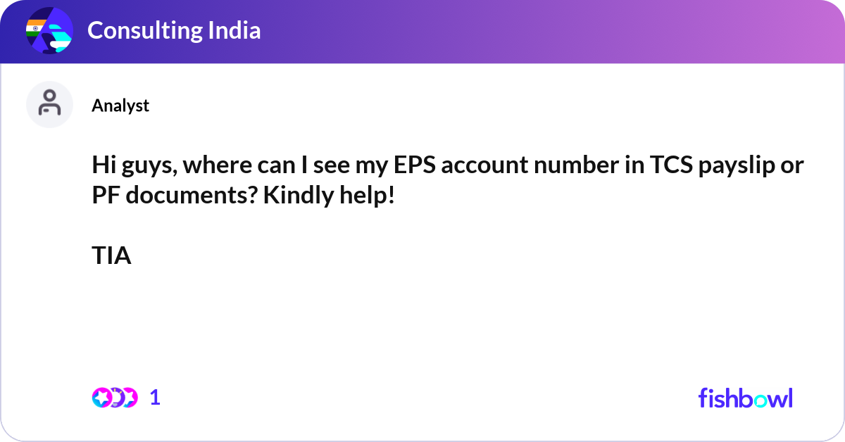 Hi guys, where can I see my EPS account number in ... | Fishbowl