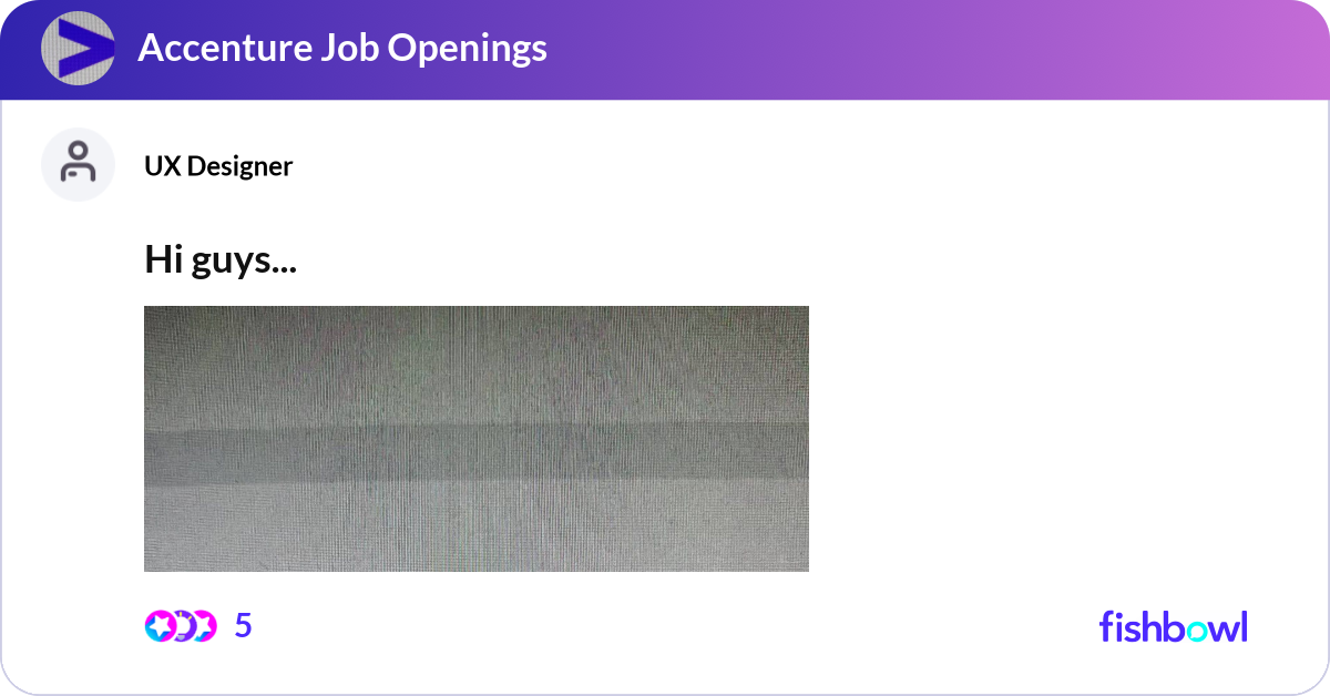 Hi guys My application in Workday portal shows "I... | Fishbowl