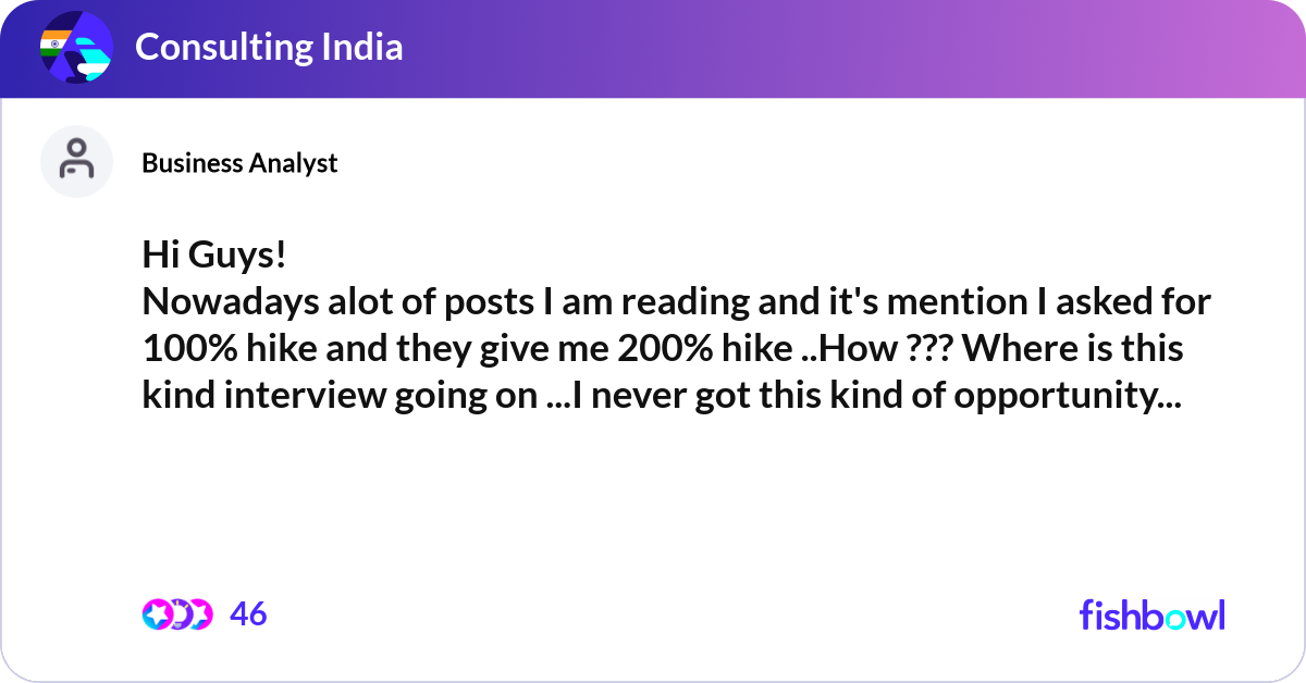 Hi Guys! Nowadays alot of posts I am reading and i... | Fishbowl