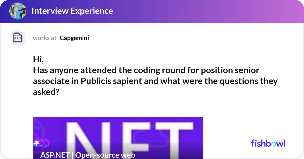 Hi, Has anyone attended the coding round for posit... | Fishbowl