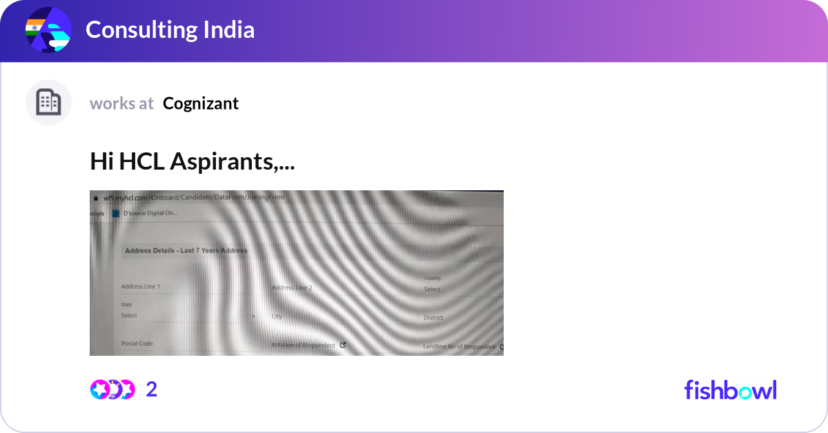 Hi HCL Aspirants, Did anyone face issues in iOnboa... | Fishbowl