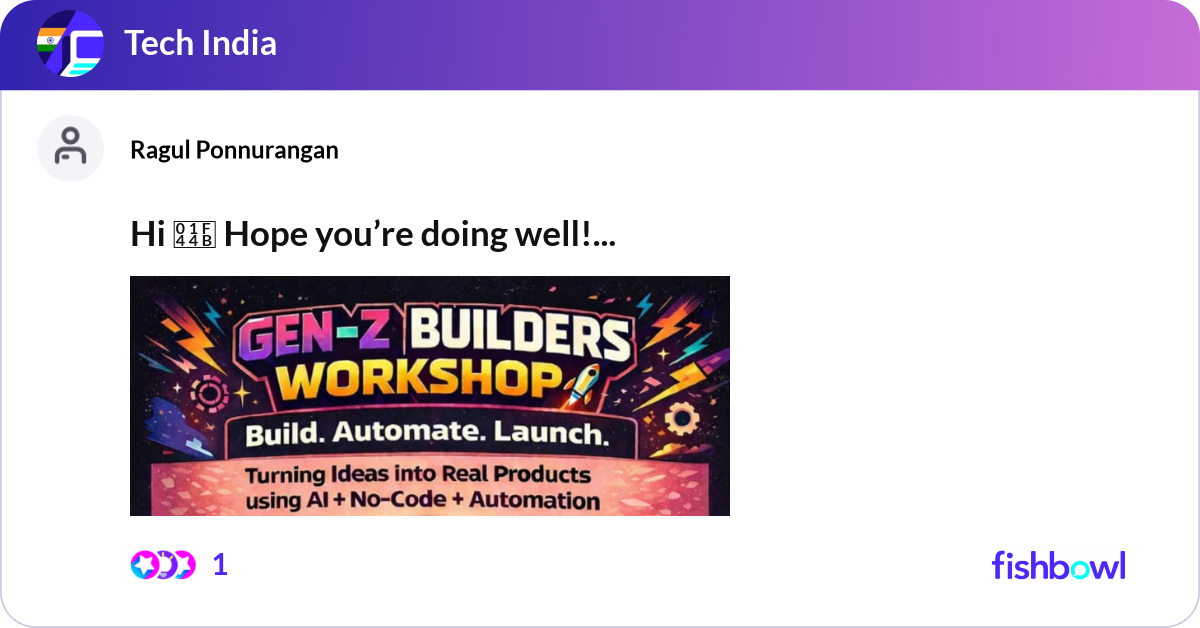 Hi 👋 Hope you’re doing well! I’m excited to share... | Fishbowl