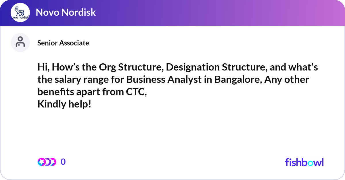 Hi, How’s the Org Structure, Designation Structure... | Fishbowl