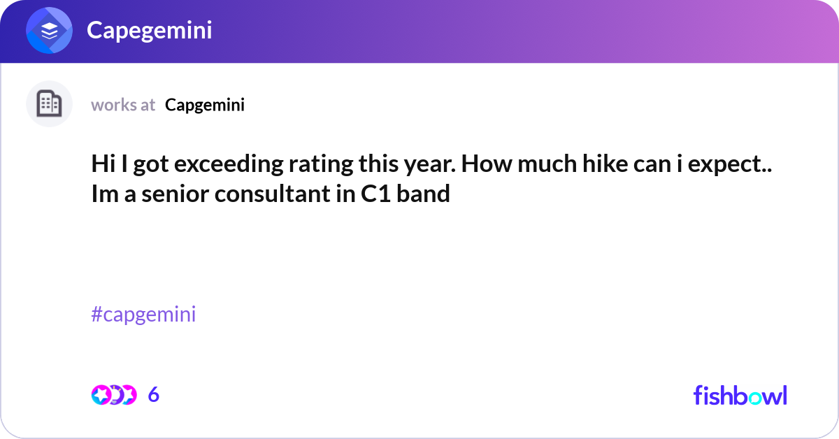 Hi I got exceeding rating this year. How much hike... | Fishbowl