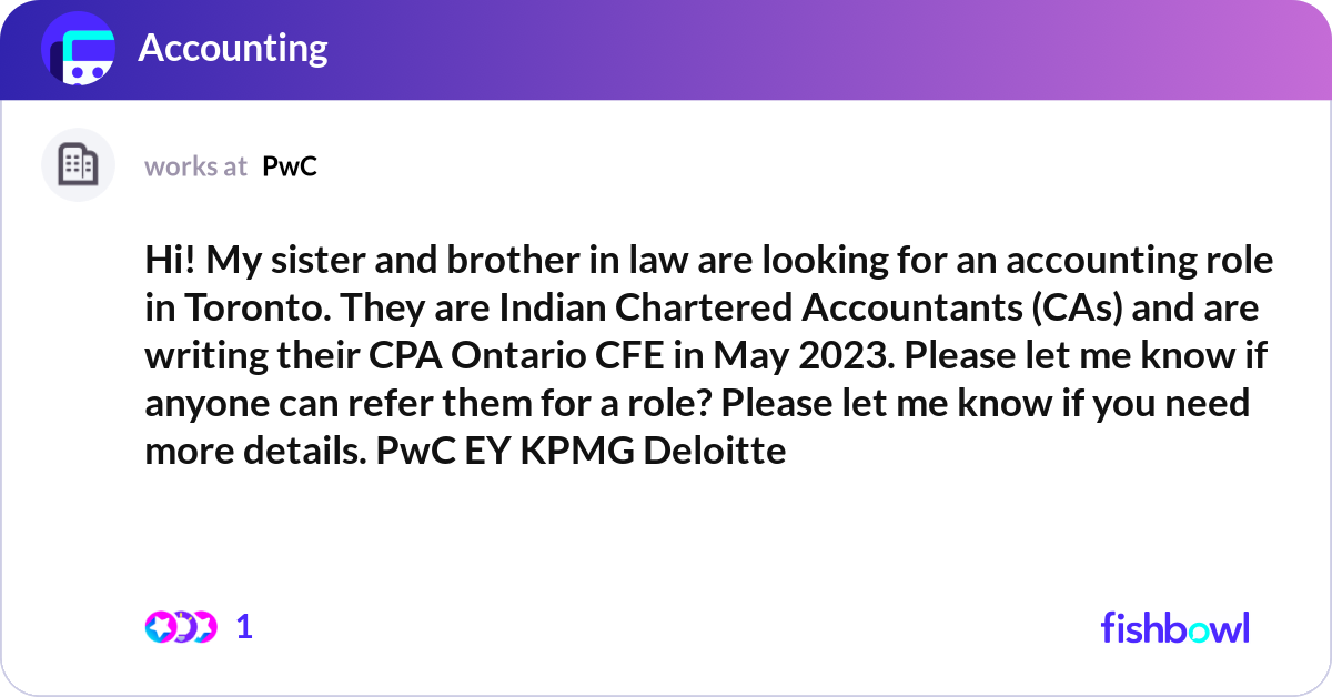 Hi! My sister and brother in law are looking for a... | Fishbowl