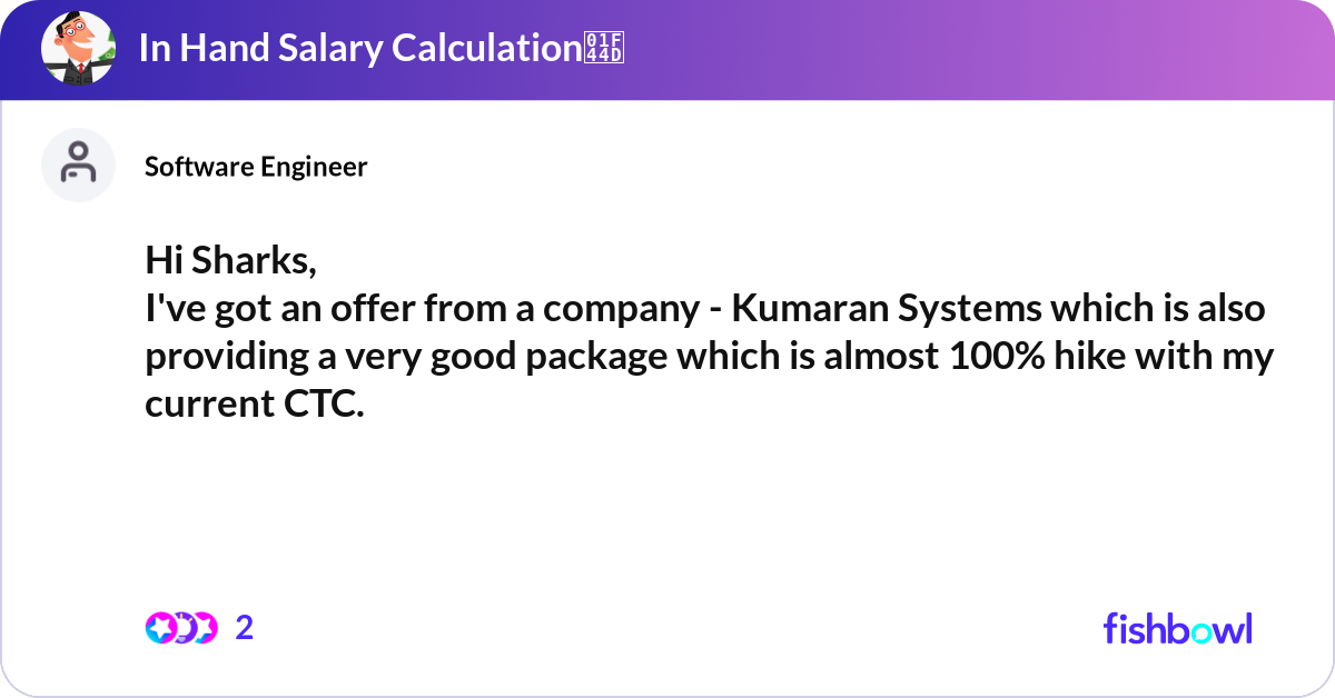 Hi Sharks, I've got an offer from a company - Kuma... | Fishbowl