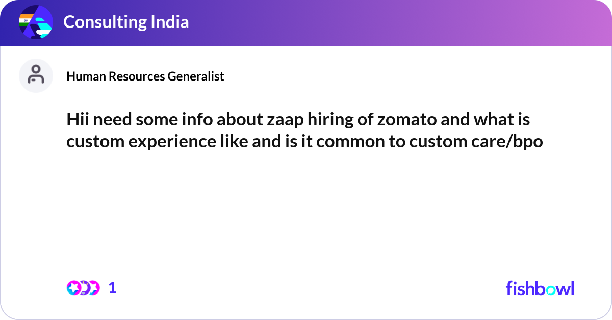 Hii need some info about zaap hiring of zomato and... | Fishbowl