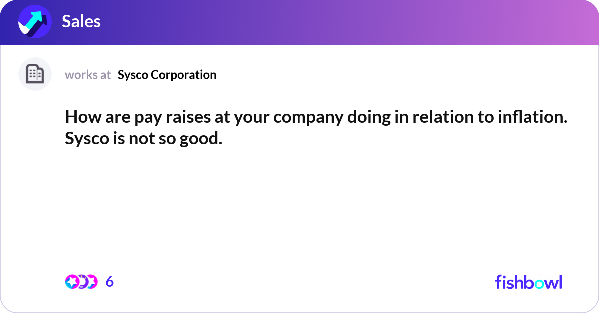 How are pay raises at your company doing in relati... | Fishbowl
