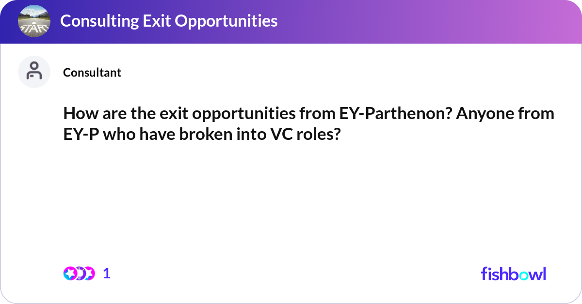 How are the exit opportunities from EY-Parthenon? ... | Fishbowl
