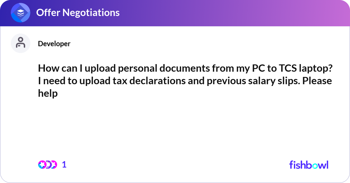 How can I upload personal documents from my PC to ... | Fishbowl