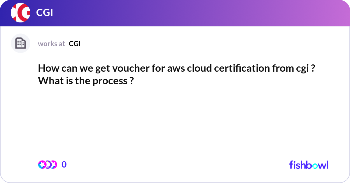 How can we get voucher for aws cloud certification... | Fishbowl