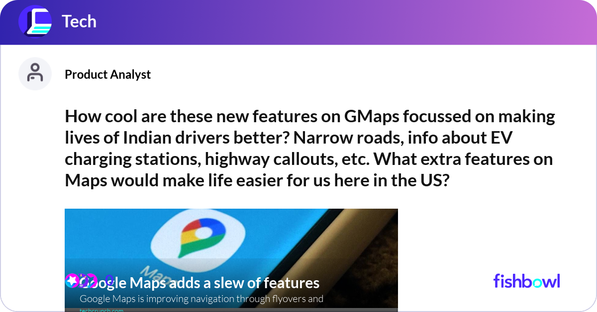 How cool are these new features on GMaps focussed ... | Fishbowl