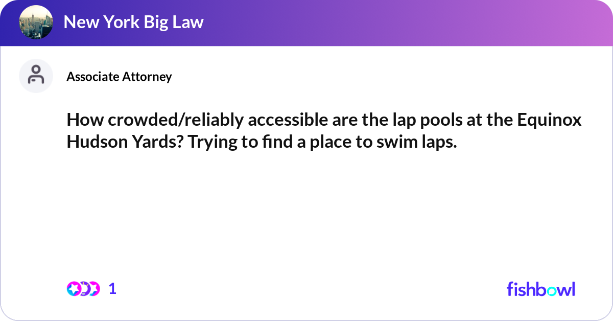 How crowded/reliably accessible are the lap pools ... | Fishbowl