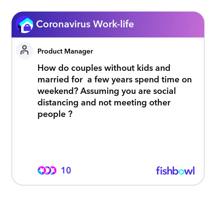 How do couples without kids and married for a few... | Fishbowl