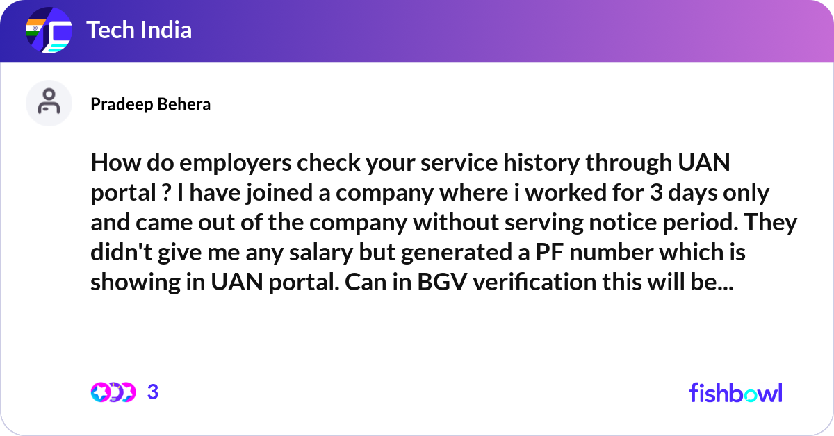 How do employers check your service history throug... | Fishbowl