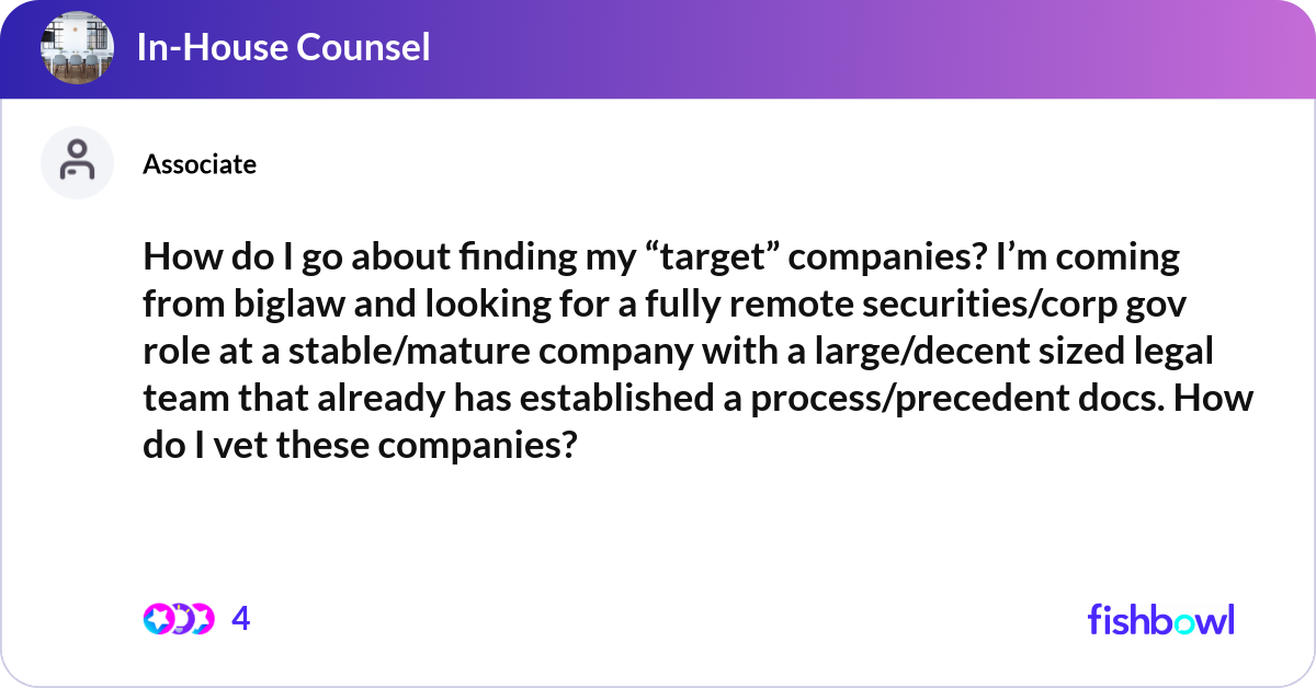 How do I go about finding my “target” companies? I... | Fishbowl