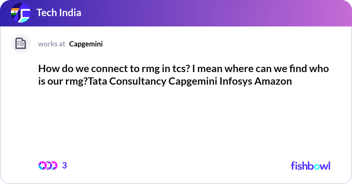 How do we connect to rmg in tcs? I mean where can ... | Fishbowl