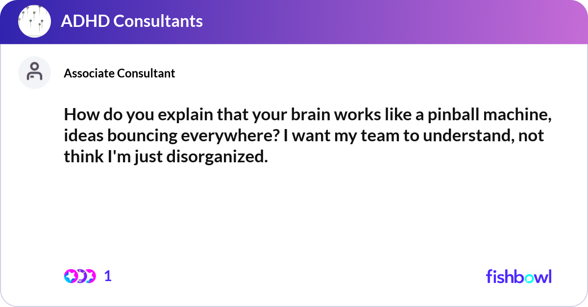 How do you explain that your brain works like a pi... | Fishbowl