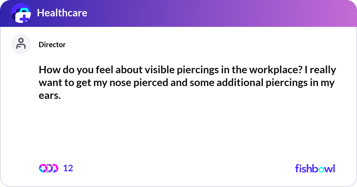 How do you feel about visible piercings in the wor... | Fishbowl