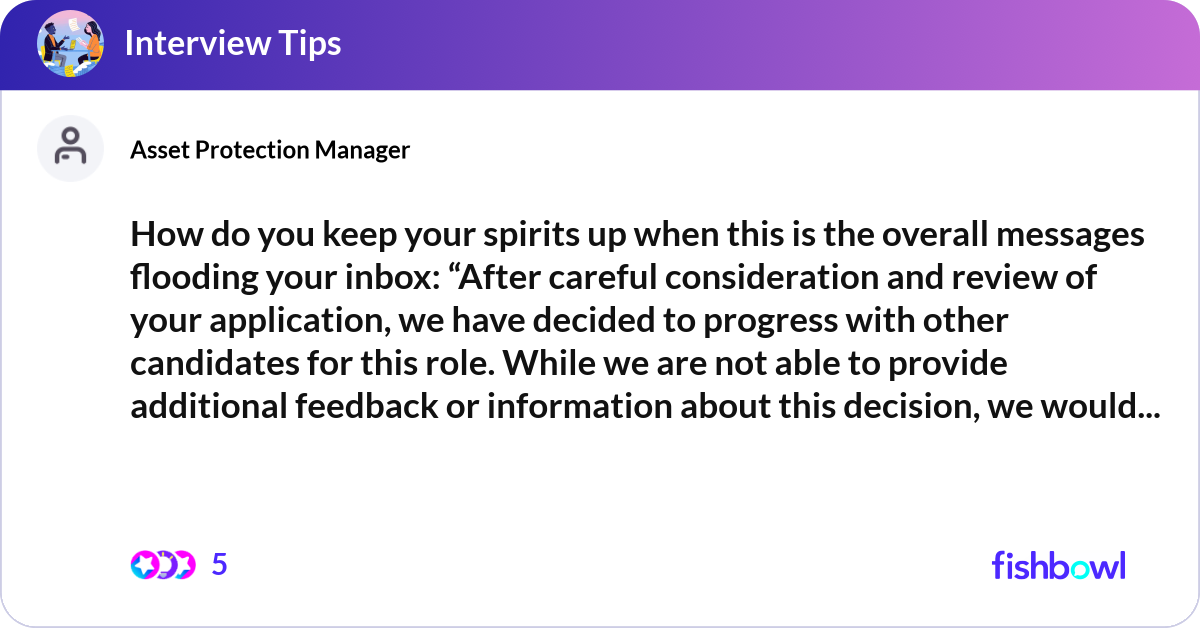 How do you keep your spirits up when this is the o... | Fishbowl