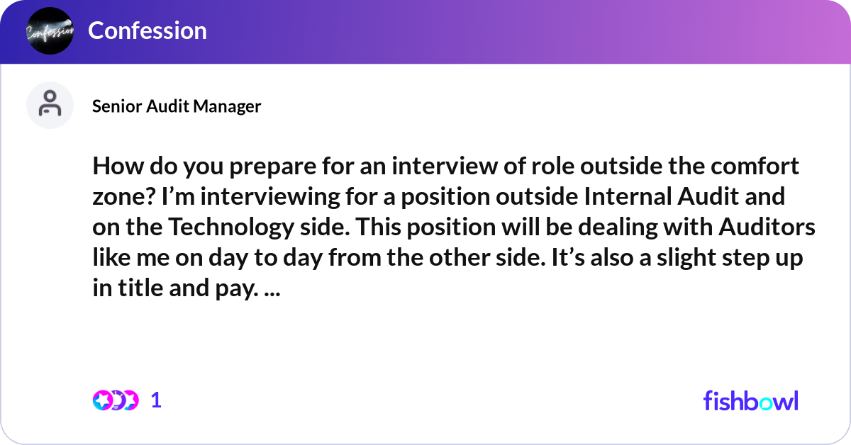 How do you prepare for an interview of role outsid... | Fishbowl