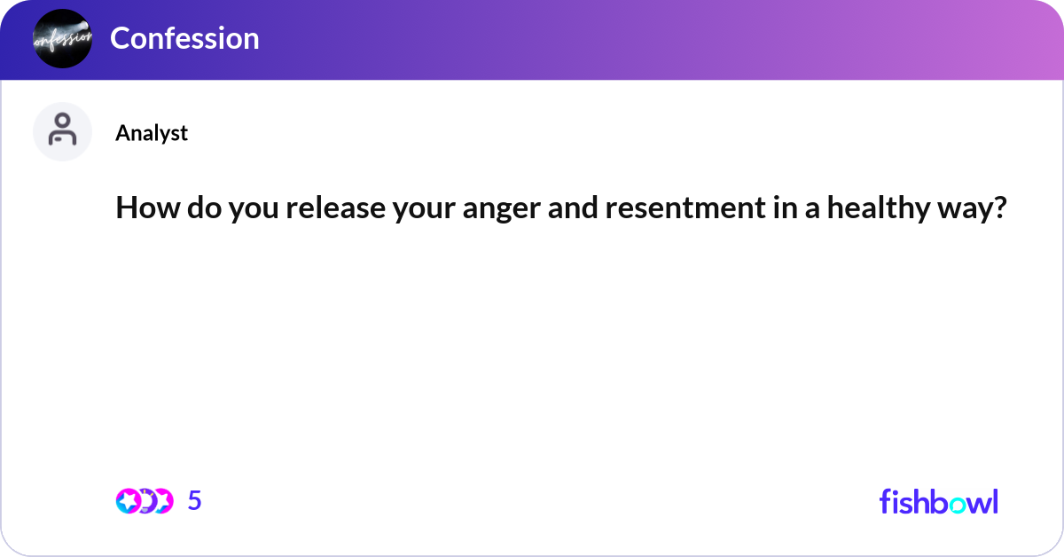 How do you release your anger and resentment in a ... | Fishbowl