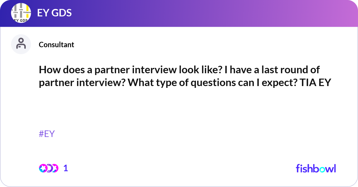 How does a partner interview look like? I have a l... | Fishbowl