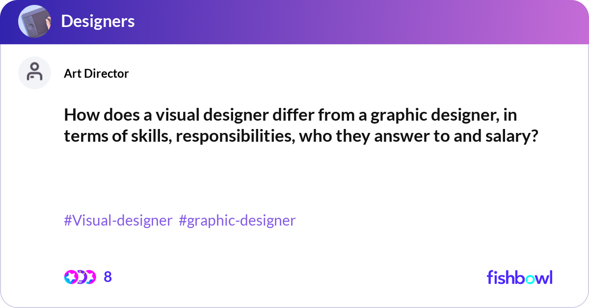 How does a visual designer differ from a graphic d... | Fishbowl