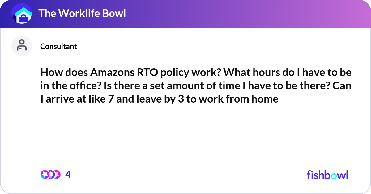 How does Amazons RTO policy work? What hours do I ... | Fishbowl