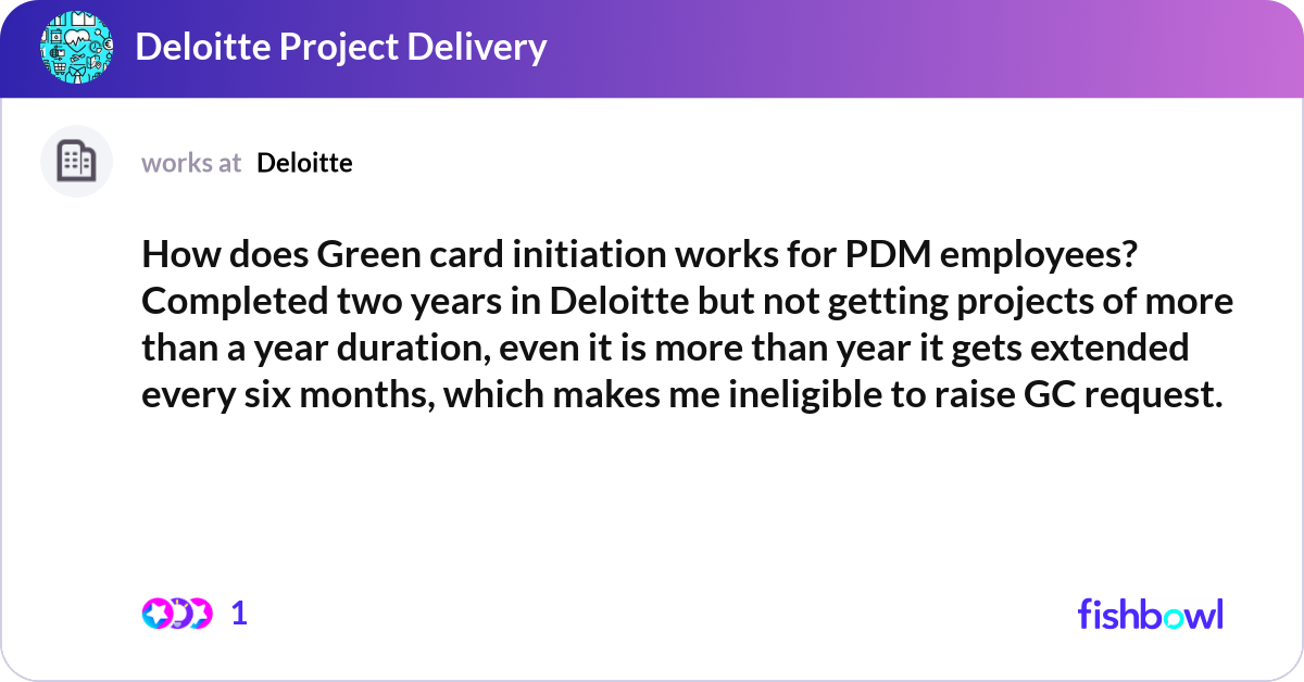 How does Green card initiation works for PDM emplo... | Fishbowl