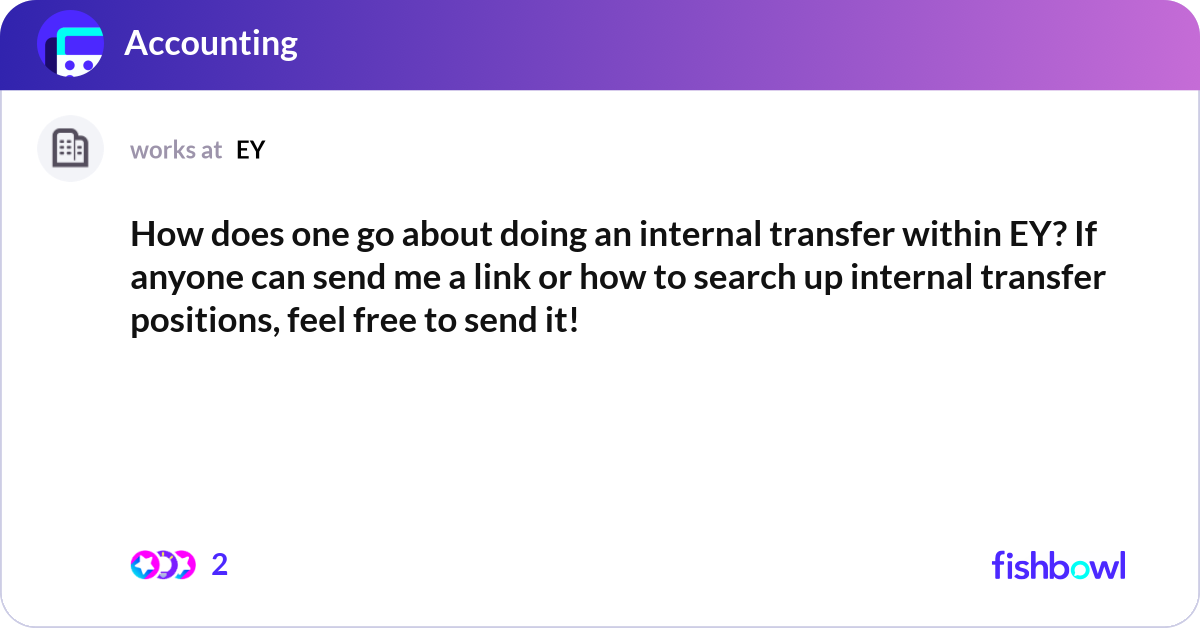 How does one go about doing an internal transfer w... | Fishbowl