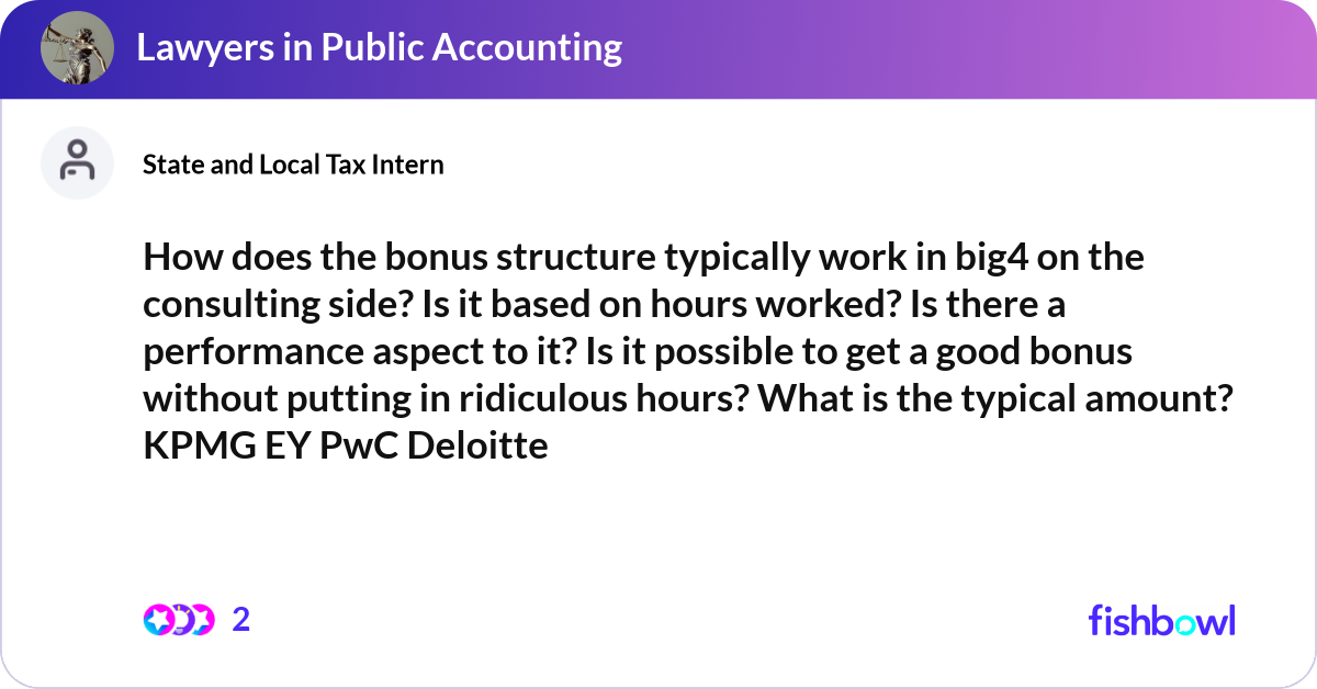 How does the bonus structure typically work in big... | Fishbowl