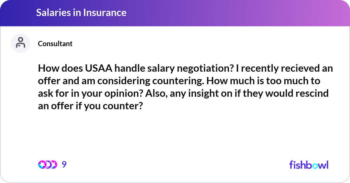 How does USAA handle salary negotiation? I recentl... | Fishbowl